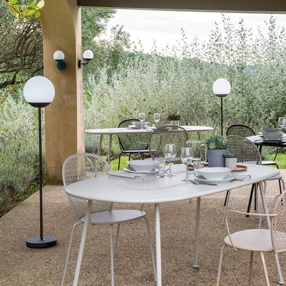 Fermob MOOON! Floor Lamp H134 - Floor Lamps - Fermob London