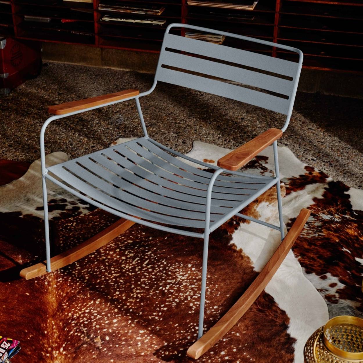 Fermob Surprising Teak Rocking Chair - Chill Out - Fermob London